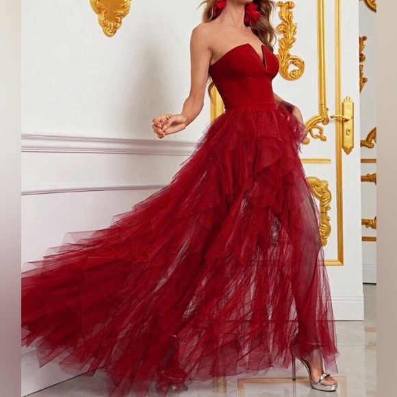 Dresses | Luxe Mesh Party Formal Tube Gown Dress | Poshmark